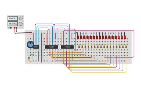 Circuit Design 16 Bit Binary Counter W Attiny Tinkercad