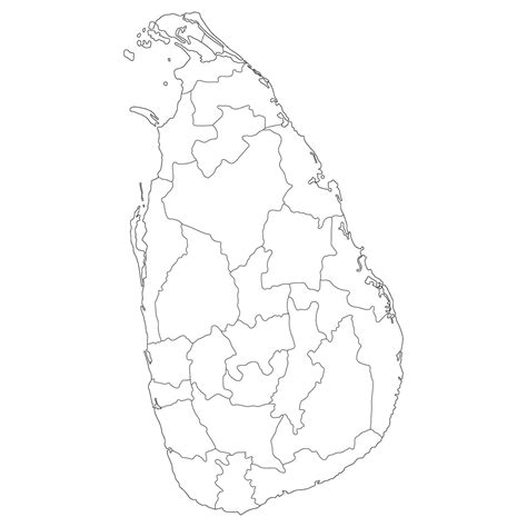 Sri Lanka Map Map Of Sri Lanka In Administrative Provinces In White Color 47086891 Vector Art