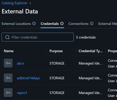 Error Creating Service Credentials From Access Connector In Azure Databricks Microsoft Qanda