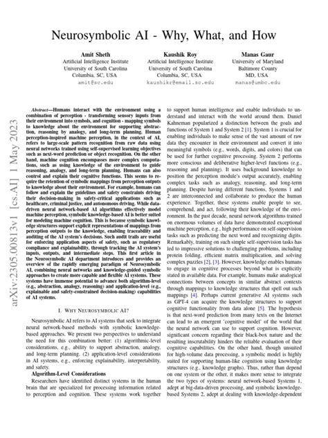 Neurosymbolic Ai Why What And How Pdf Artificial Intelligence