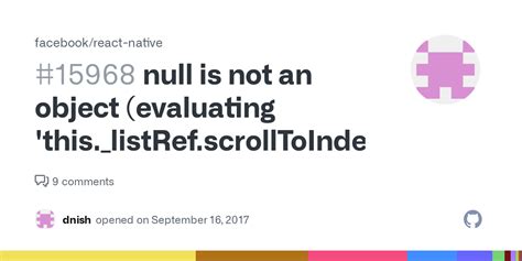 Null Is Not An Object Evaluating Thislistrefscrolltoindex