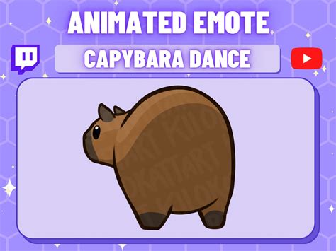 Animated Capybara Dance Emote Kawaii Twitch Discord Etsy
