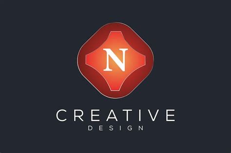 Premium Vector N Gradient Colorful Design Template