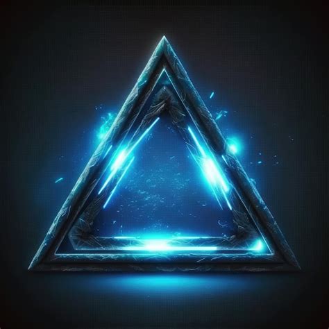 Premium Photo Abstract Of Glowing Scifi Futuristic Triangle In Hud Headup Cyber Concept