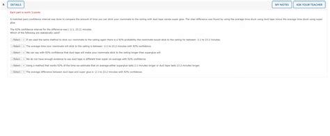 Solved DETAILS MY NOTES ASK YOUR TEACHER Each Part Is Chegg Com