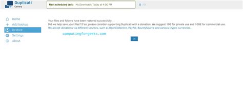 Backup Linux Mac And Windows Systems Using Duplicati Computingforgeeks