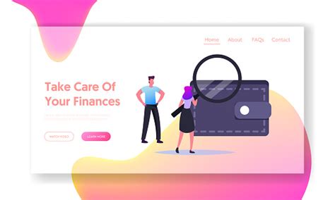 현금 부족 파산 및 금융 위기 방문 페이지 템플릿 채권자 또는 은행 문자 수요 금융 개념에 대한 스톡 벡터 아트 및 기타 이미지