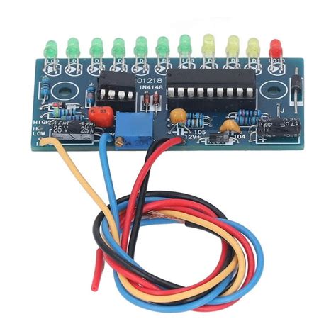 Led Audio Indicator Module 10 Segment 11pcs 3mm Leds Audio Indicator Board For Vu Meter