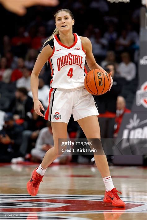 Jacy Sheldon Of The Ohio State Buckeyes Controls The Ball During The