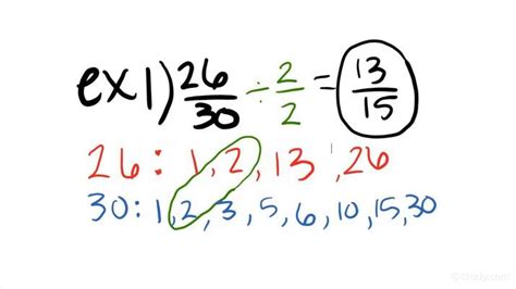 How To Simplify Fractions Of Or Digit Numbers Algebra Study Com