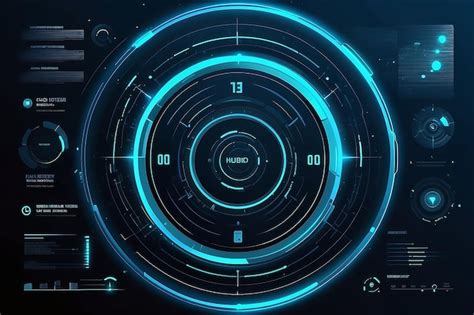 Premium Photo Futuristic Circle Vector Hud Gui Ui Interface Screen Design Abstract Style On