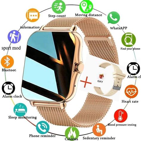 Купити Жіночий розумний годинник для чоловіків 1 8 дюймовий кольоровий екран Повний сенсорний