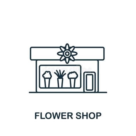 Flower Shop Icon Line Simple Icon For Templates Web Design And Infographics Stock Vector