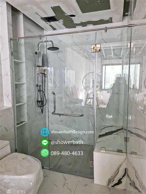 ติดตั้ง หน่วยงาน สีลม จำนวน 2 ฉากกั้นอาบน้ำ Shower Bath