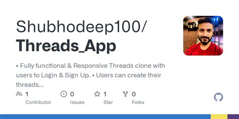 GitHub Shubhodeep100 Threads App Fully Functional Responsive
