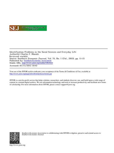 Identification 3 Pdf Econometrics Statistics