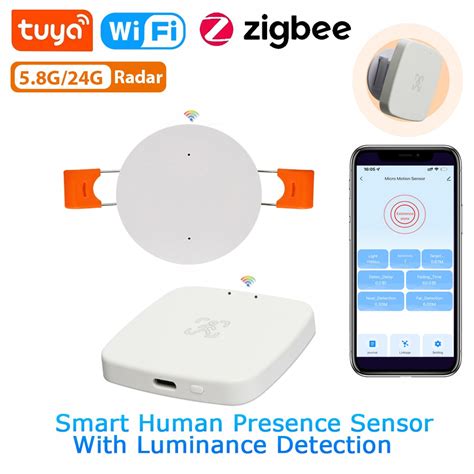 Smart Life Zigbee Human Presence Detector 5 8g 24g Tuya Wifi Mmwave Radar Pir Montion Sensor 