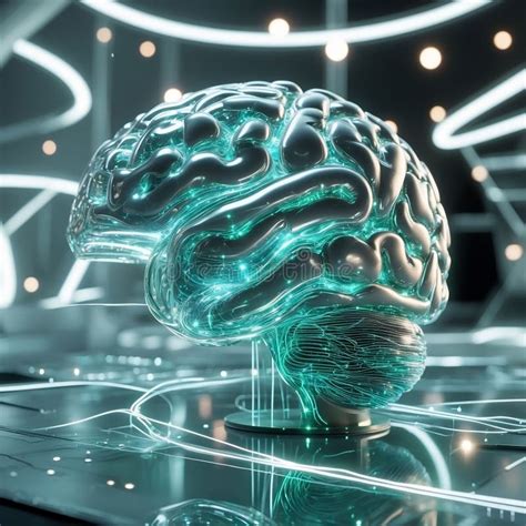 The Quantum Mind A Futuristic Vision Of Ai Enhanced Consciousness Stock Illustration