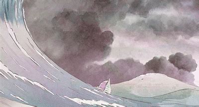Ocean Animated  Waving Anime  Sea Animation Studio Ghibli Waves