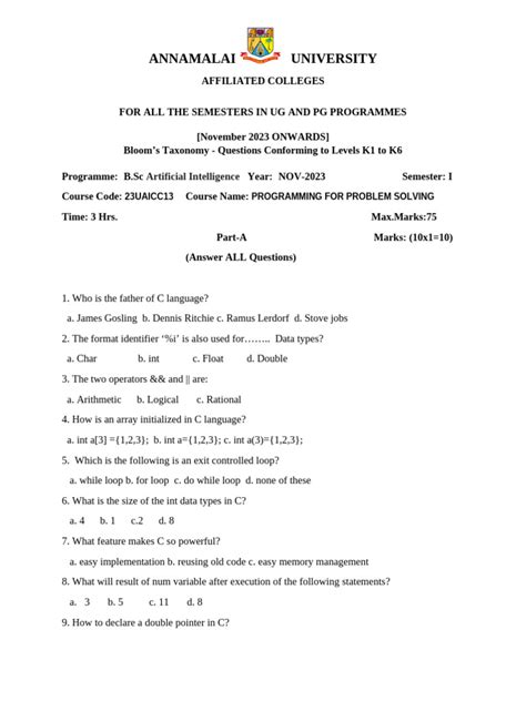 C Pro Questions Pdf Pointer Computer Programming Software