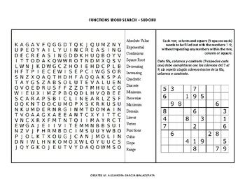Functions Word Search By Aladepata TPT