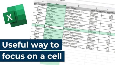 Techify Learning On Linkedin Microsoft Excel Using The Focus Cell Function