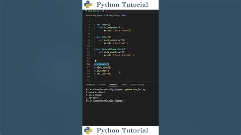Multiple Class Inheritance In Python Python Tutorial Youtube