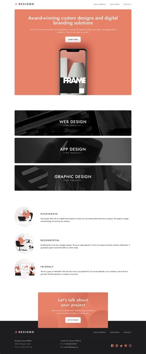 Frontend Mentor Designo Vuejs Multi Page Website Coding Challenge