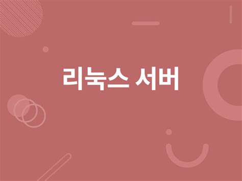 리눅스 서버 기술지원 크몽