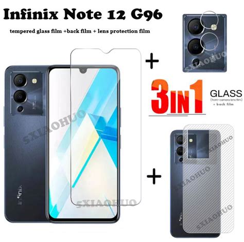 In Infinix Note G Transparent Tempered Glass Screen Protectors Camera Film Back