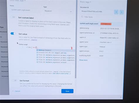 help needed for scripting for runtime fields kibana discuss the