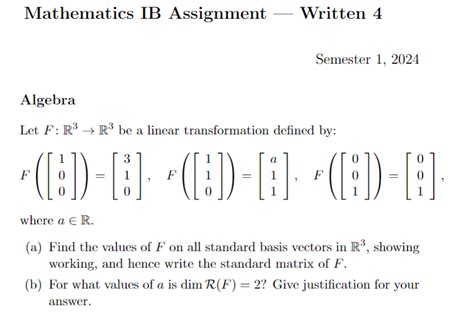 Mathematics Ib Assignment — ﻿written 4semester