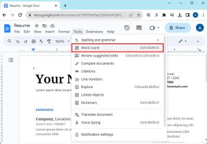 How To Get Word Count In Google Docs