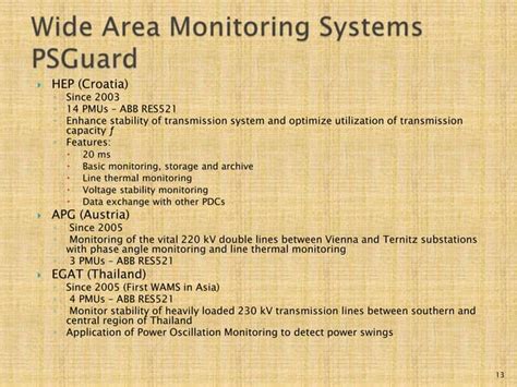 Wide Area Monitoring Systemswams Pptx Operating Systems Computer Software And Applications