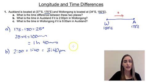 Longitude And Time Differences Youtube