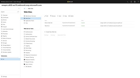 Move Actions Into A Context Menu Above The List Of All Items · Issue 271 · Microsoft Iis