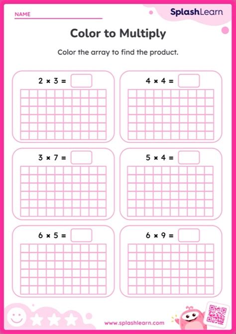 Multiplication With Arrays Worksheets Free And Printable Splashlearn