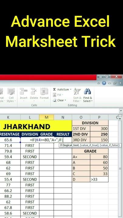 Grade Formula Tricks Grading Formula In Excel Excel Me Grade Kaise Nikale Excel