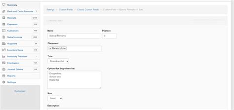 Options For Drop Down List On Receipt Line Not Working Manager Forum
