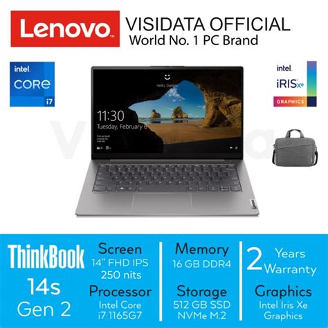 Jual Lenovo Thinkbook 14 G2 ITL I7 1165G7 Win10 8GB 512GB Iris Xe OHS FXID Shopee Indonesia