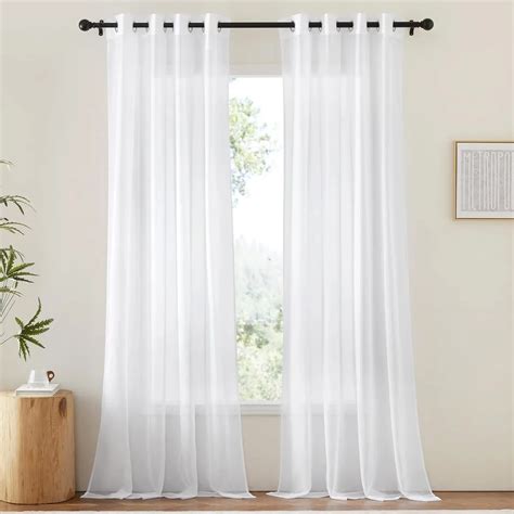 Cortinas Translucidas Blancas Para Sala Y Recámara Filtra La Luz