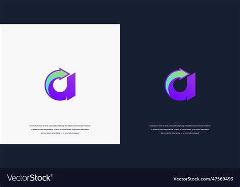 Arrow Tech Logo Design Inspiration Letter Vector Image