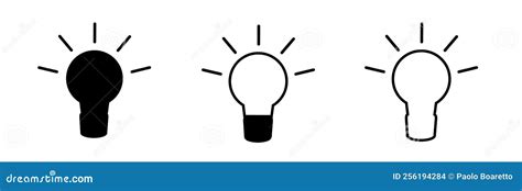 light bulb icon vector light bulb sign stock illustration