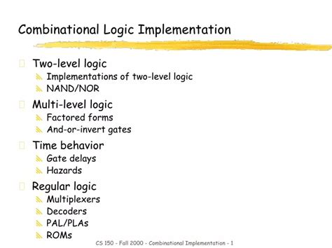 Ppt Combinational Logic Implementation Powerpoint Presentation Free