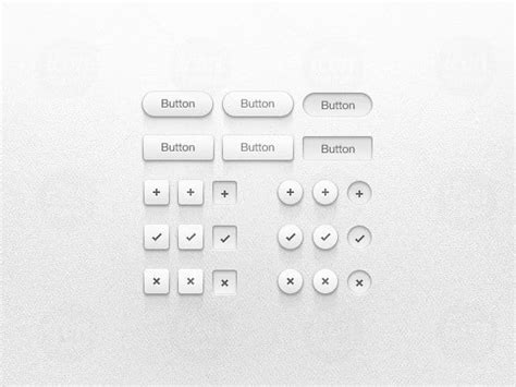 Light Button UI Kit Psd Vector UIDownload