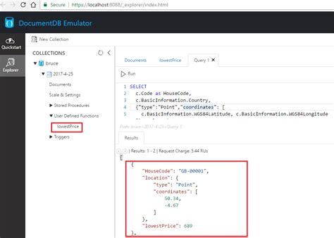 Json Documentdb Get Min Of Subarray Stack Overflow