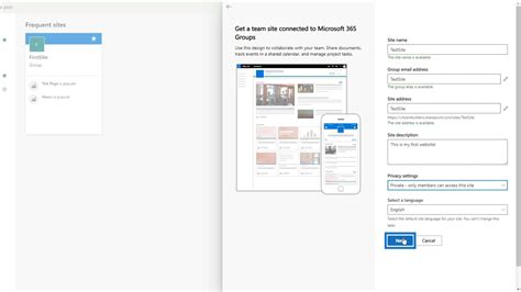 SharePoint Tutorial Creating A New Site Master Data Skills AI