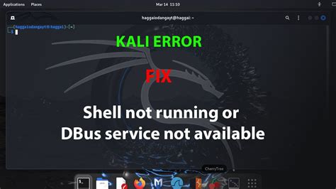 KALI FIX Shell Not Running Or DBus Service Not Available YouTube