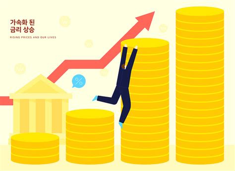 유토이미지 떨어지는 그래프를 보며 지갑위에서 좌절하는 사람이 있는 인플레이션 벡터 일러스트