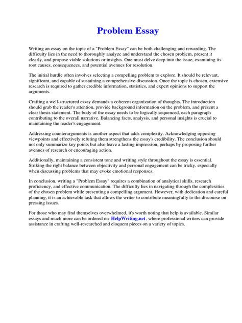 Problem Essay Pdf Essays American Revolution